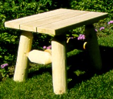 Cedar Log End Table