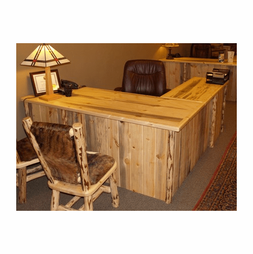 Rustic Executive Desk with Return