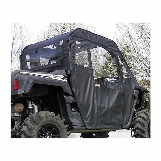 Black Yamaha Wolverine Soft Full Doors with Zippers and Rear Window