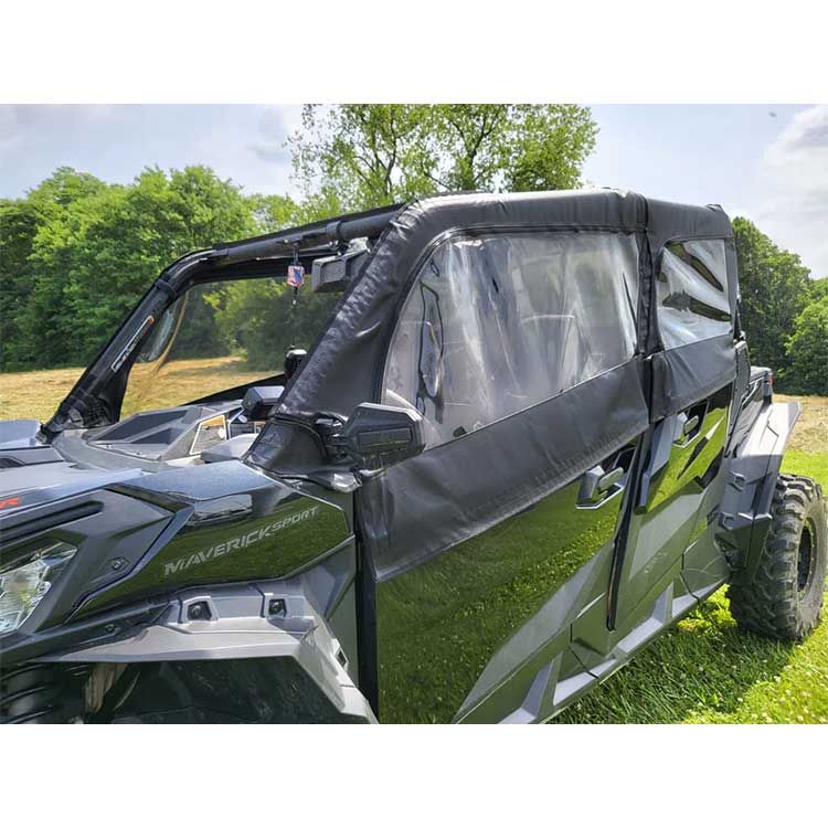 Can Am Maverick Sport Max Black 3 Star Upper Doors | Side By Side Stuff