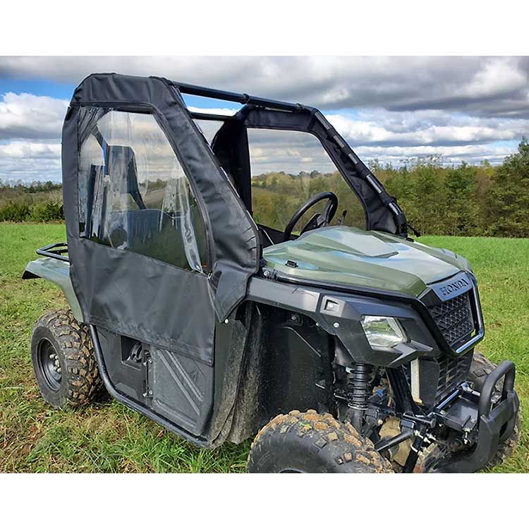 Honda Pioneer 500 Black 3 Star Soft Upper Doors | Side By Side Stuff