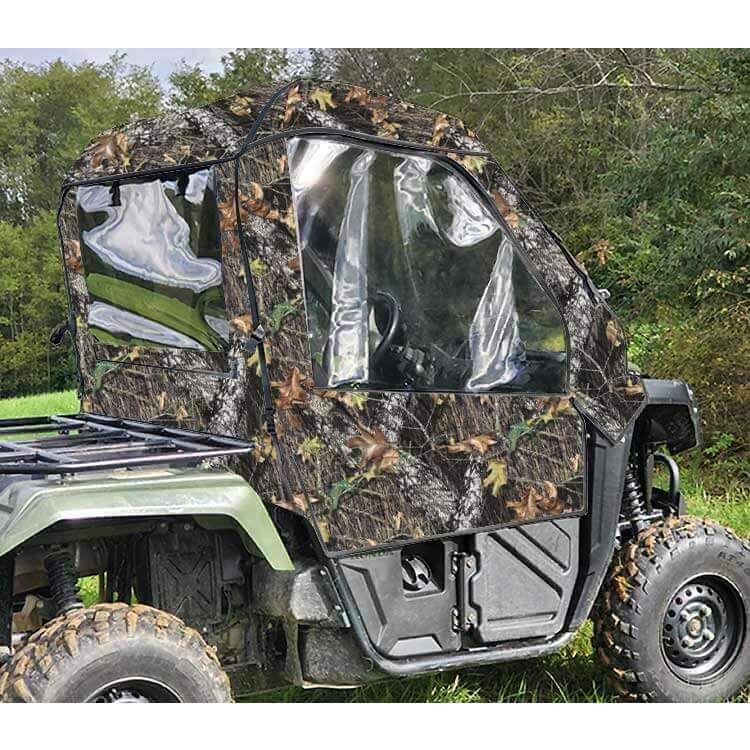 Honda Pioneer 520 Camo 3 Star Upper Doors, Zippered Rear Window, Top