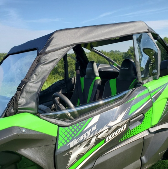 Kawasaki Teryx KRX 1000 Onyx Black 3 Star Soft Upper UTV Door Set