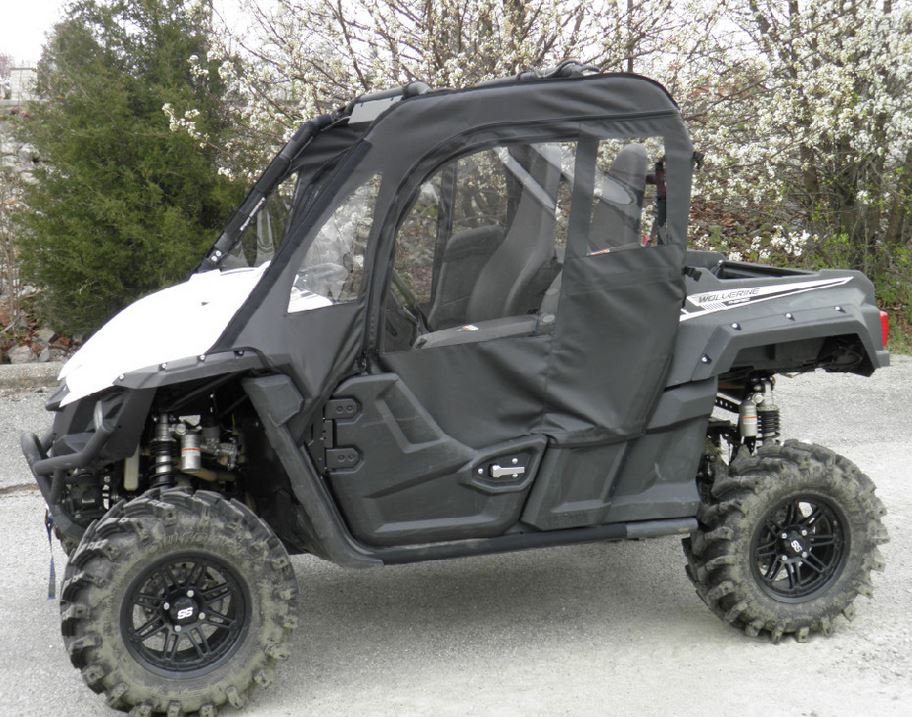 Yamaha Wolverine Black 3 Star Full Door Set | Side By Side Stuff