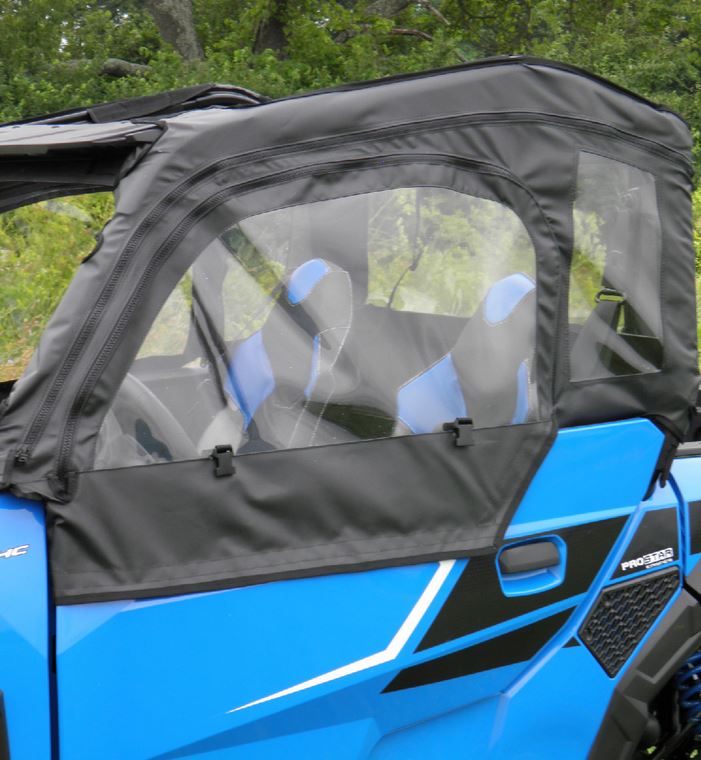 Polaris General 1000 and XP 1000 Black 3 Star Soft Upper Door Set