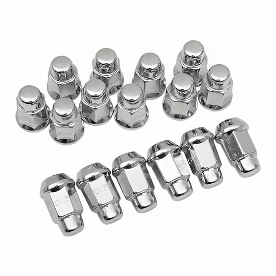 ITP 12mm x 1.25 Tapered Chrome Lug Nuts with 17 mm Head