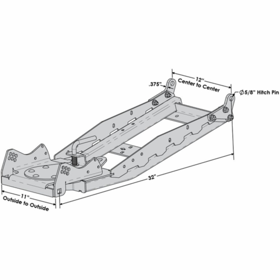 KFI Standard UTV Snow Plow Push Tubes | Side By Side Stuff