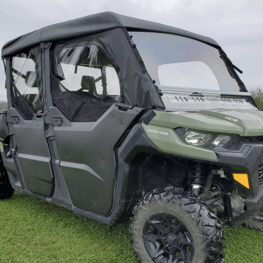 Can Am Defender Max Black 3 Star Upper Doors | Side By Side Stuff