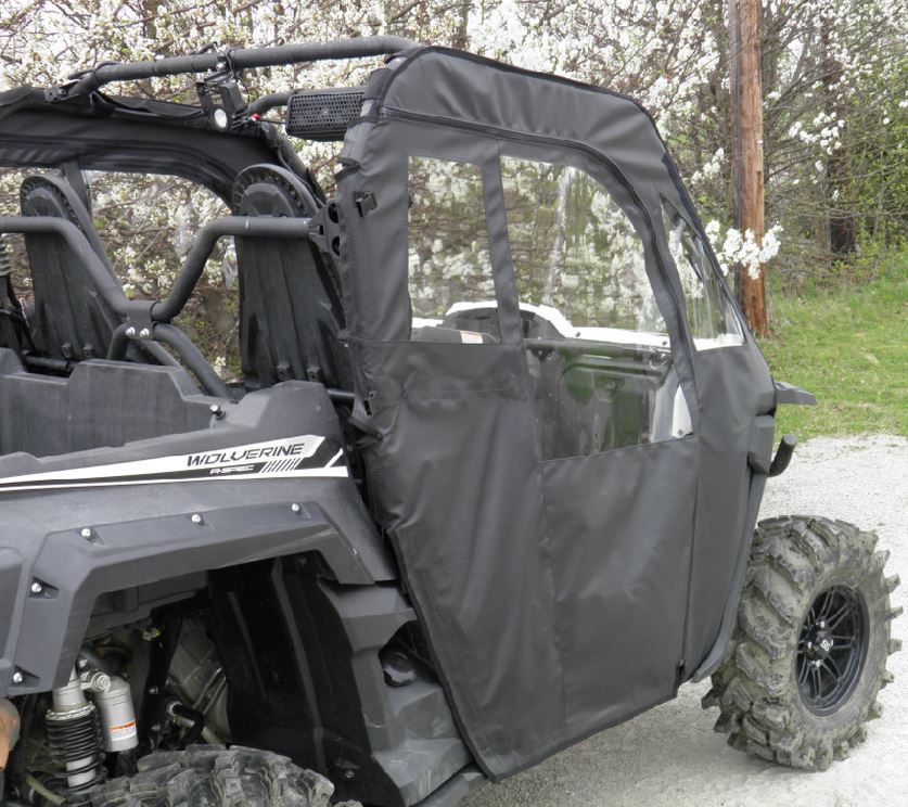 Yamaha Wolverine Black 3 Star Full Door Set | Side By Side Stuff