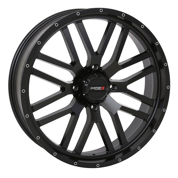 24x7 System 3 ST-3 Matte Black Wheel - 4/156 | Side By Side Stuff