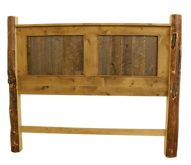 Alder / Barn Wood & Pine Post Headboard