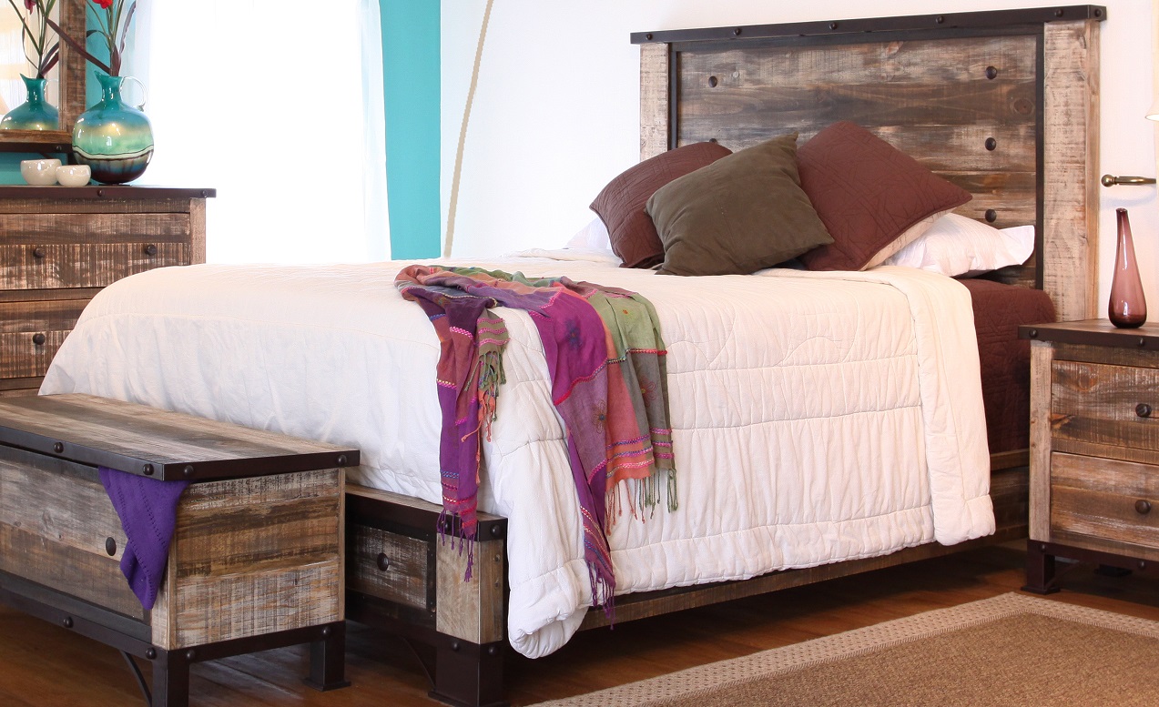 Antique Multicolor Bed | Lodgecraft