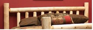 Cedar Log Headboard - Queen | Lodgecraft