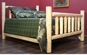 Cedar Log Headboard - Queen | Lodgecraft
