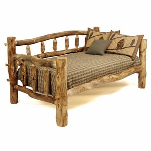 Colorado Aspen Log Bed|Lodgecraft