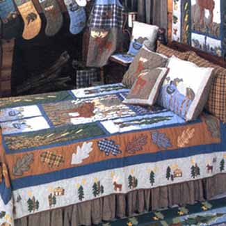 Moose Quilt Set - Rustic Bedding