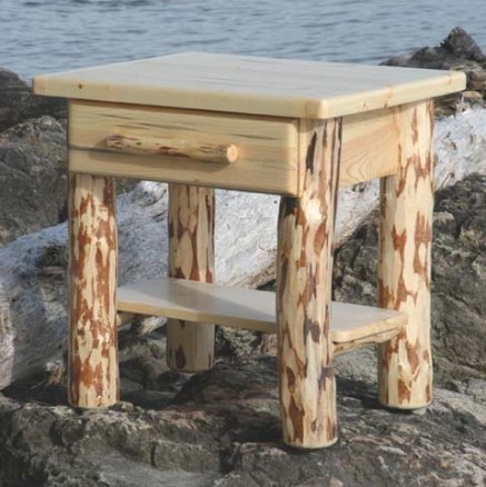 North Country Side Table with Drawer 24" | Lodgecraft