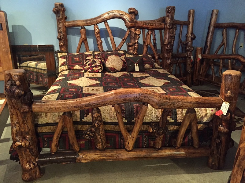 Oversize Exotic Log Bed - Rustic Beds for Sale, Buy Online| Lodgecraft