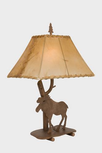 Shasta Moose Table Lamp|Rustic Cabin Lighting
