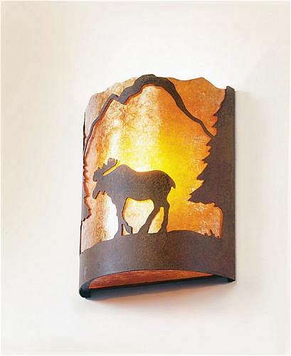 Timber Ridge Moose Wall Sconce|Rustic Cabin Lighting