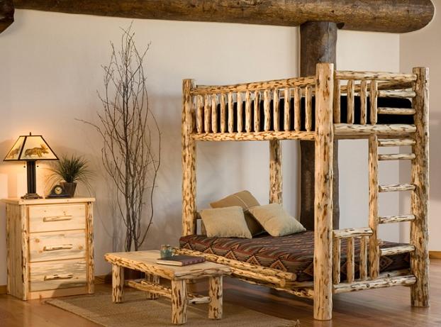 Twin Over Full Log Futon | Lodgecraft