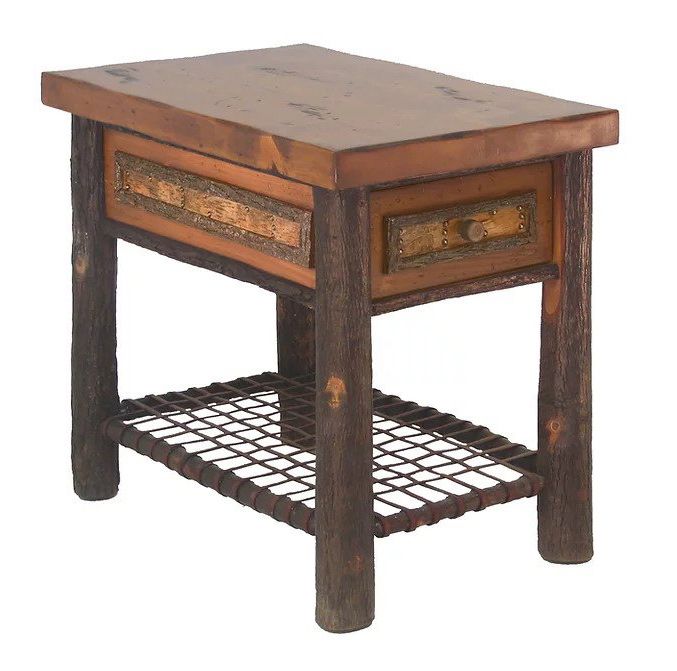 Woodland End Table w/ Drawer|Old Hickory Furniture