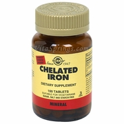 Solgar, Chelated Iron, 100 Tablets - SpringSunday International Shopping