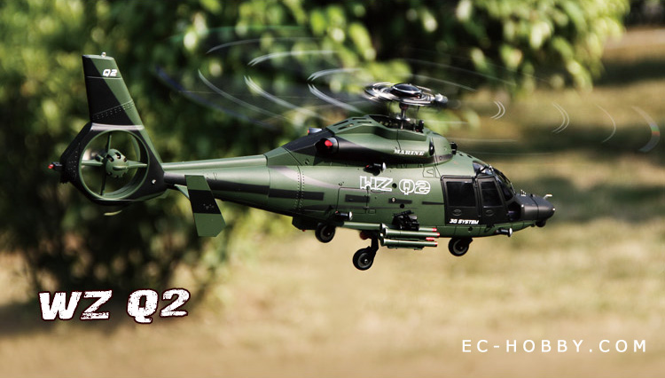 walkera WZQ2 flybarless 6CH simulation realistic rc helicopter Three axis GYRO Brushless ESC DEVO 7