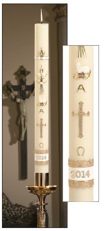 No 9 Ornamented Paschal Candle 3" X 36"