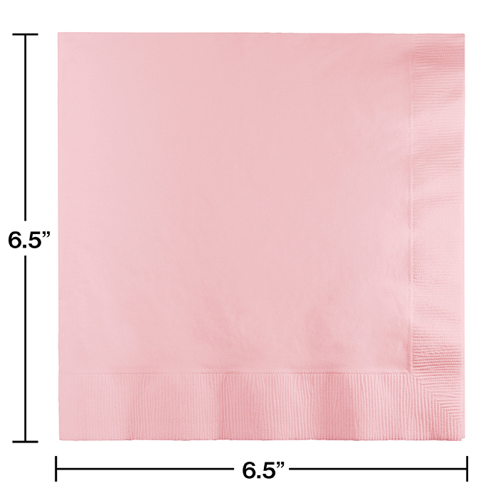 Classic Pink 2 Ply Luncheon Napkins - 50 / pkg, 12 pkgs / case