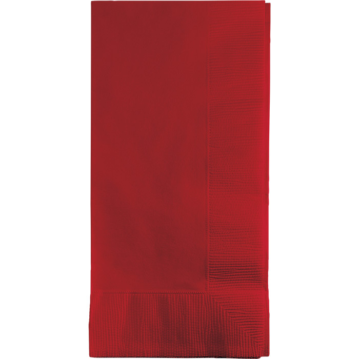Bulk Classic Red 2 Ply Dinner Napkins - 50 / pkg, 12 pkgs / case
