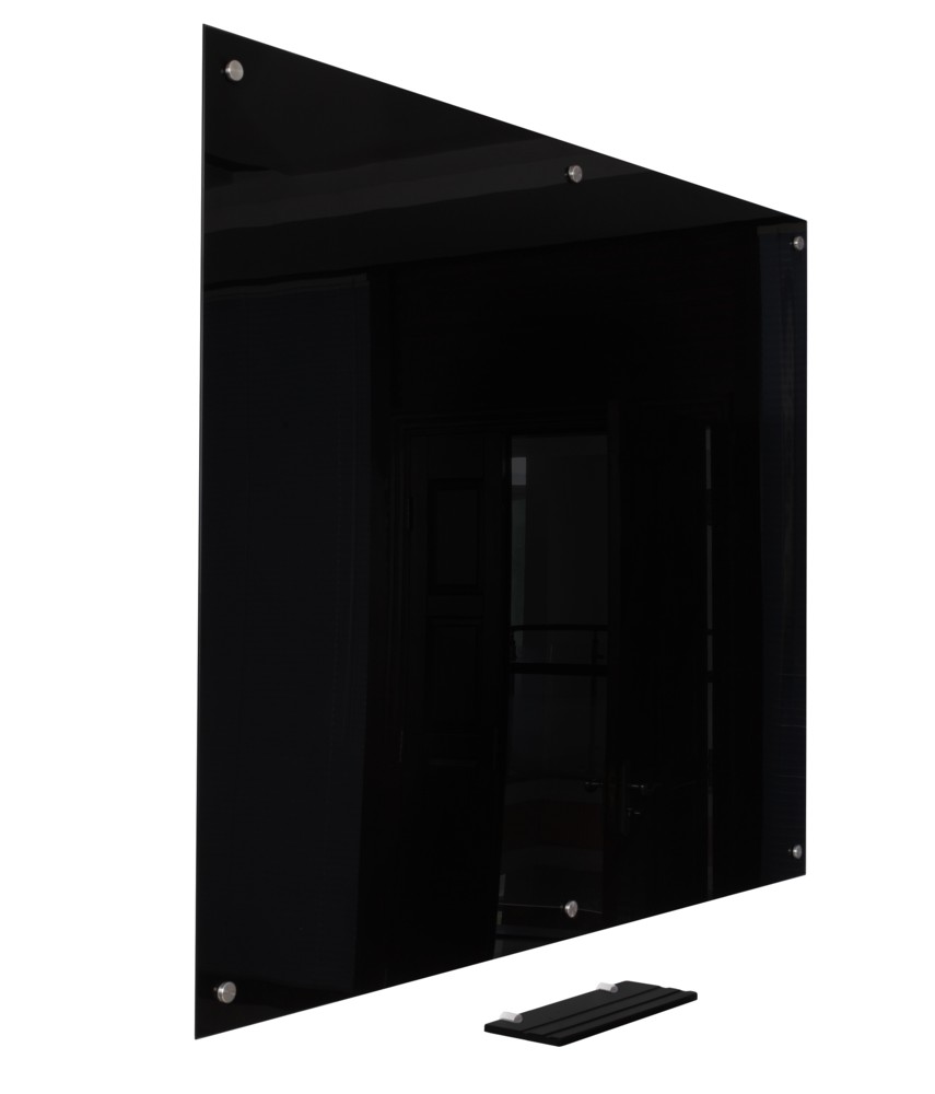 Magnetic Glass Black Marker Board 60" x 48" | Tempered Glass Dry Erase ...