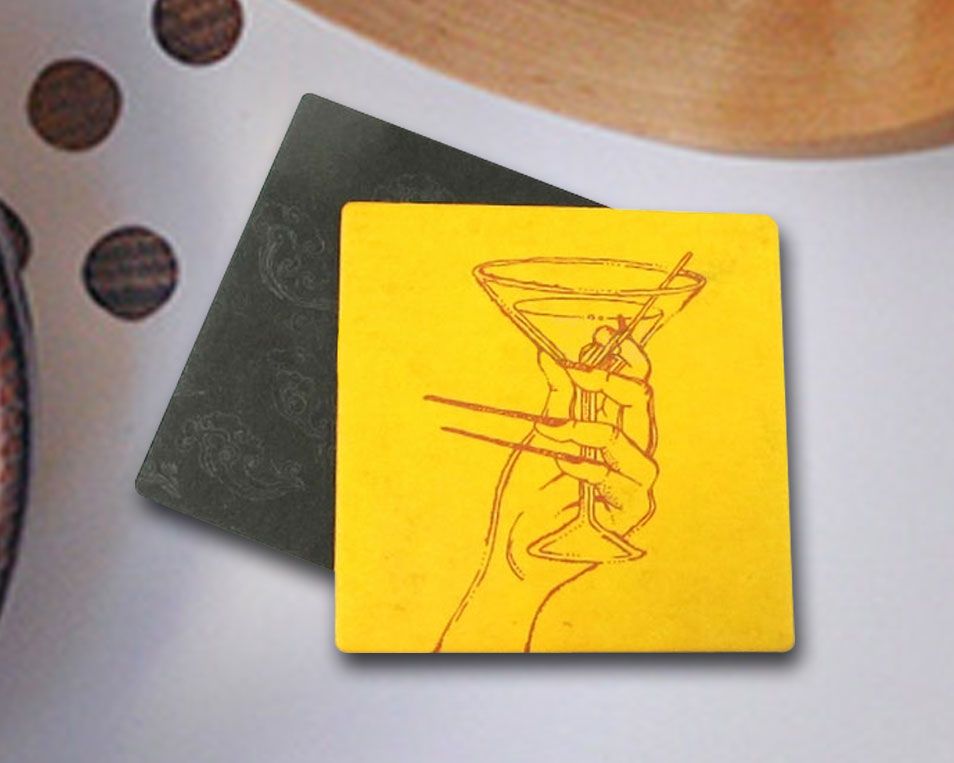 Personalized Absorbent Paper Pulp Board Coasters Full Color