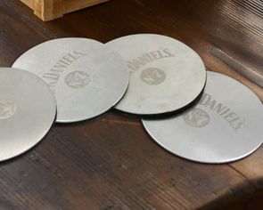Custom Stainless Steel Coasters 3.5" Round or Square