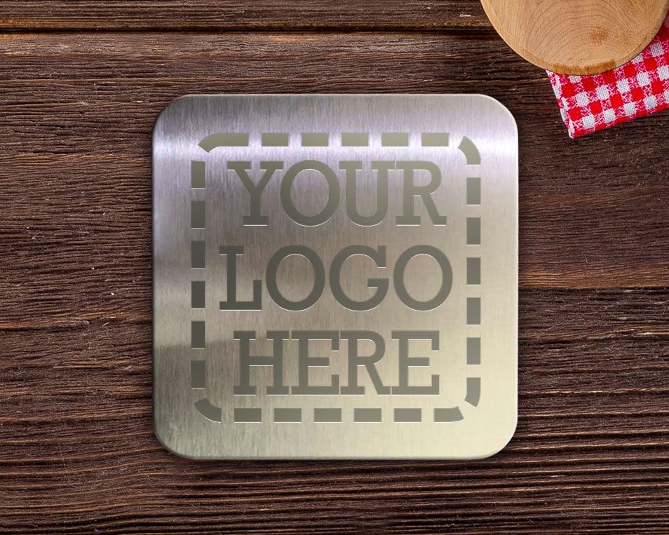 Custom Stainless Steel Coasters 3.5" Round or Square