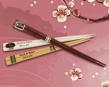 Engraved Chopsticks, Engraved Chopsticks Wedding Favors