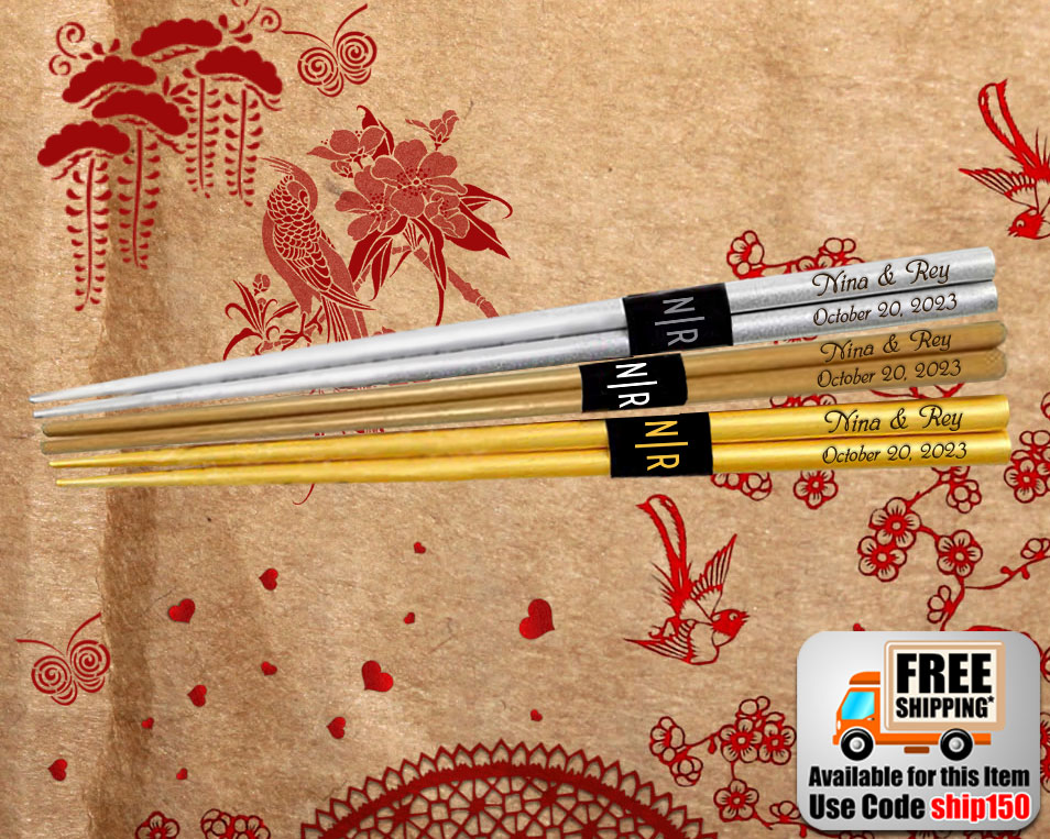 Personalized Engraved Chopsticks - Add your text for FREE!