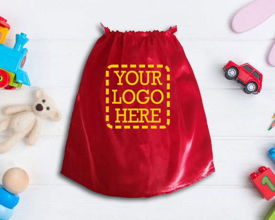 Custom Printed Kids Satin Capes with Logo
