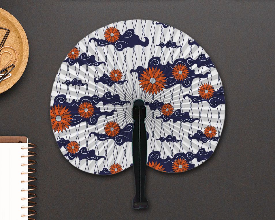 Personalized Round Folding Fans (Full Color)