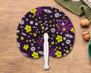 Personalized Round Folding Fans (Full Color)