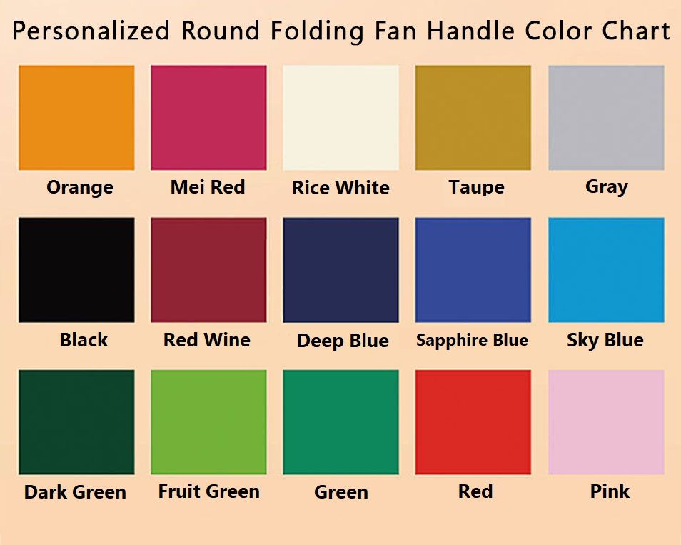Personalized Round Folding Fans (Full Color)
