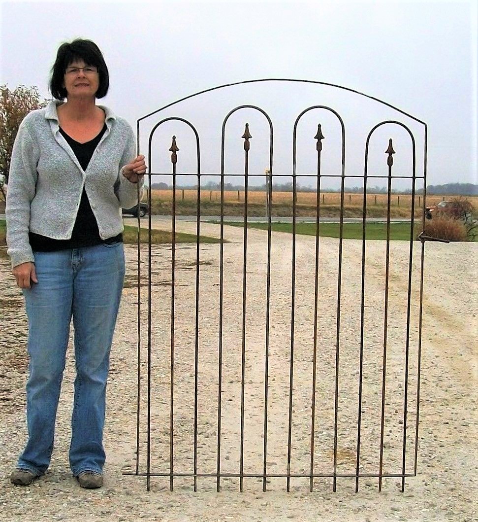 4ft Wide Opening 5ft Tall Metal Garden Gate - 5' Tall Wrought Iron ...