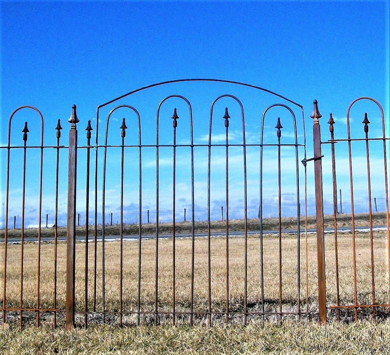 4ft Wide Opening 5ft Tall Metal Garden Gate - 5' Tall Wrought Iron ...