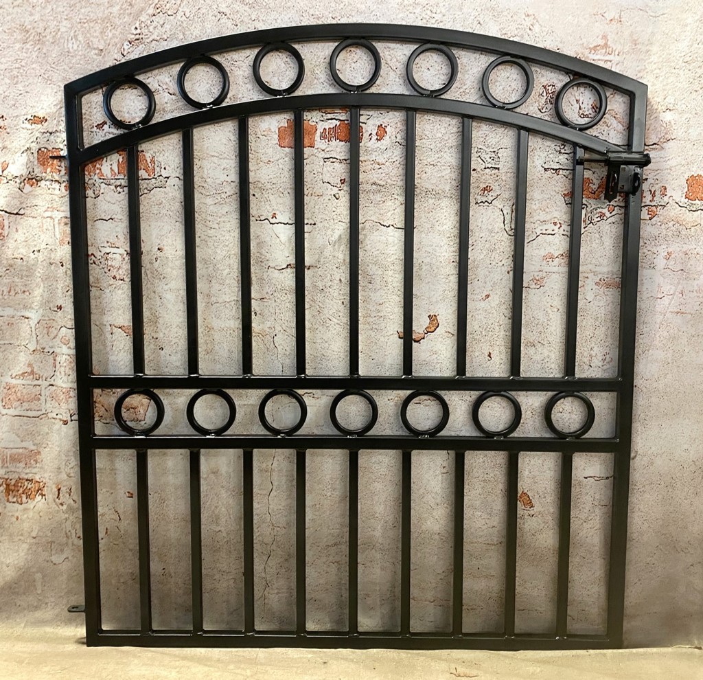4ft x 4ft Wrought Iron Double Circle Yard Gate - Entry Gates & Fencing ...