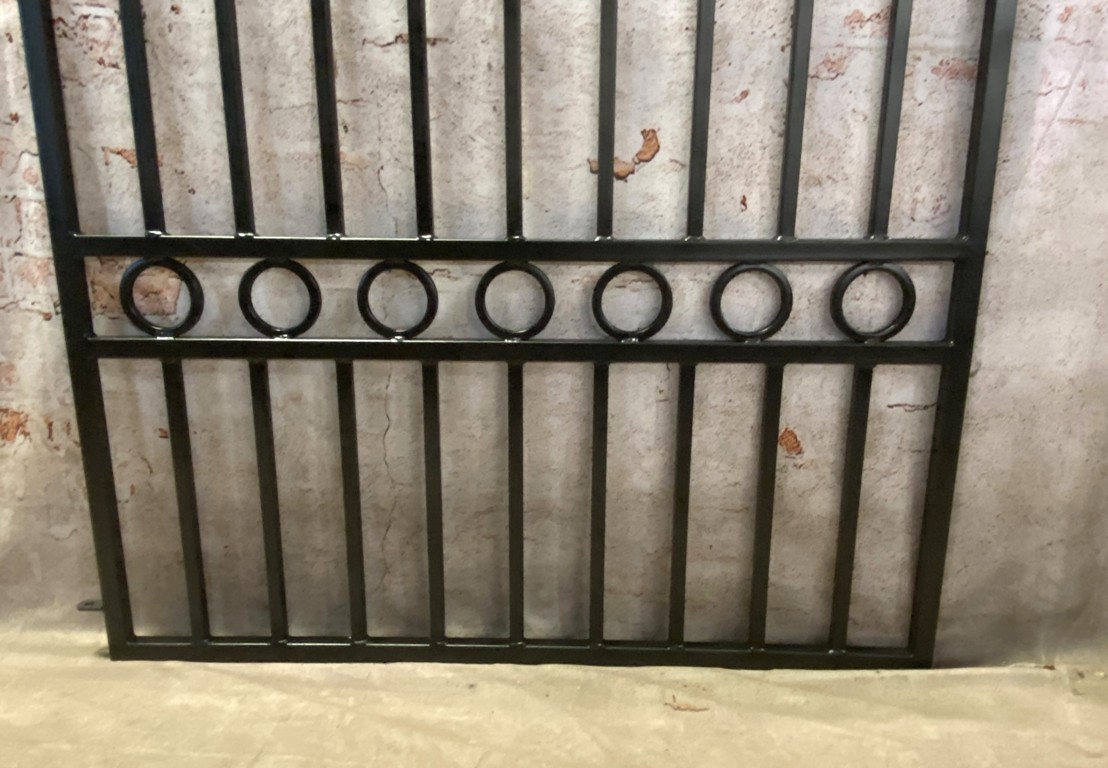 4ft x 4ft Wrought Iron Double Circle Yard Gate - Entry Gates & Fencing ...