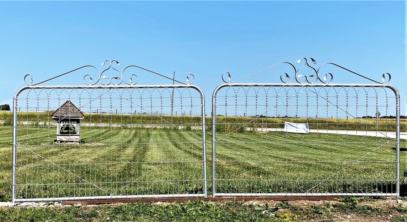 10'wide Entry Gate w/ 2 - 3't x 5'wide Double Loop Woven Wire Gates ...