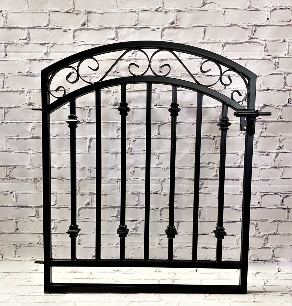 Barrington Metal Entryway Garden Gate - 36"w x 36"t - 3' Tall Wrought ...