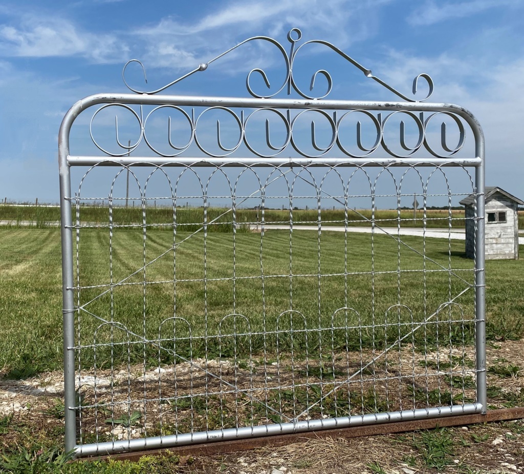 Galvanized Forged Ring Woven Wire Gate - 43"t x 48"w - Double Loop Wire ...
