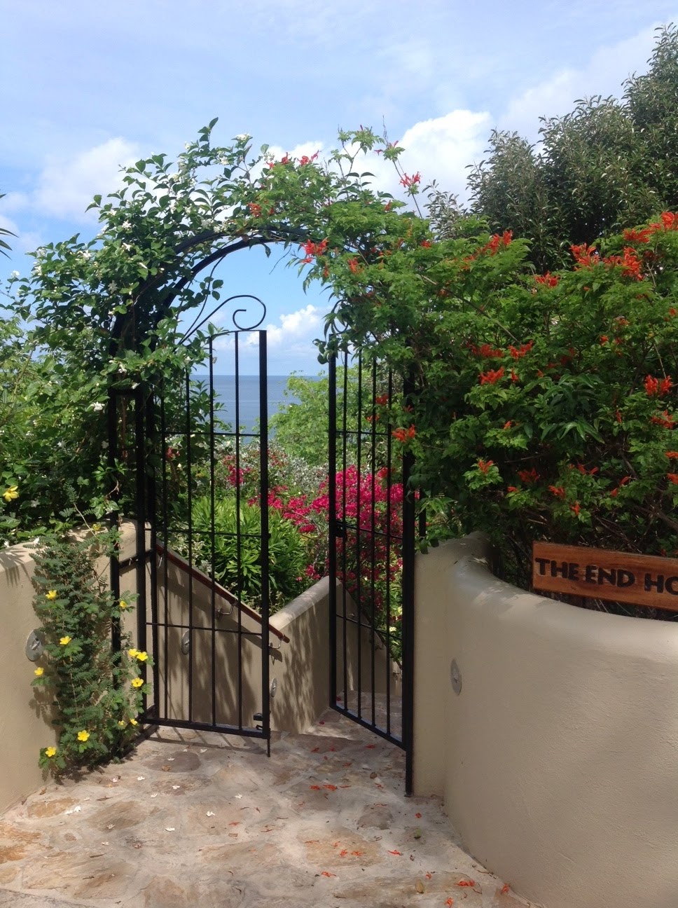 Gorgeous Wrought Iron Arbor Gate Installed