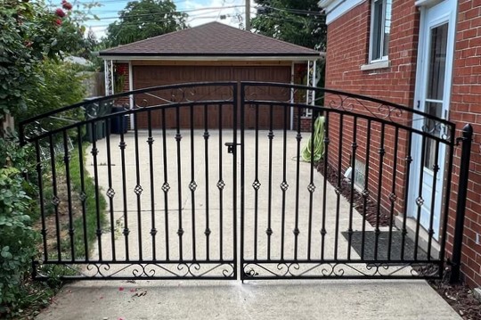 Huge 4t X 10w Wilmington Metal Driveway Gate Entry Lexington Double Wrought Iron Driveway Gates